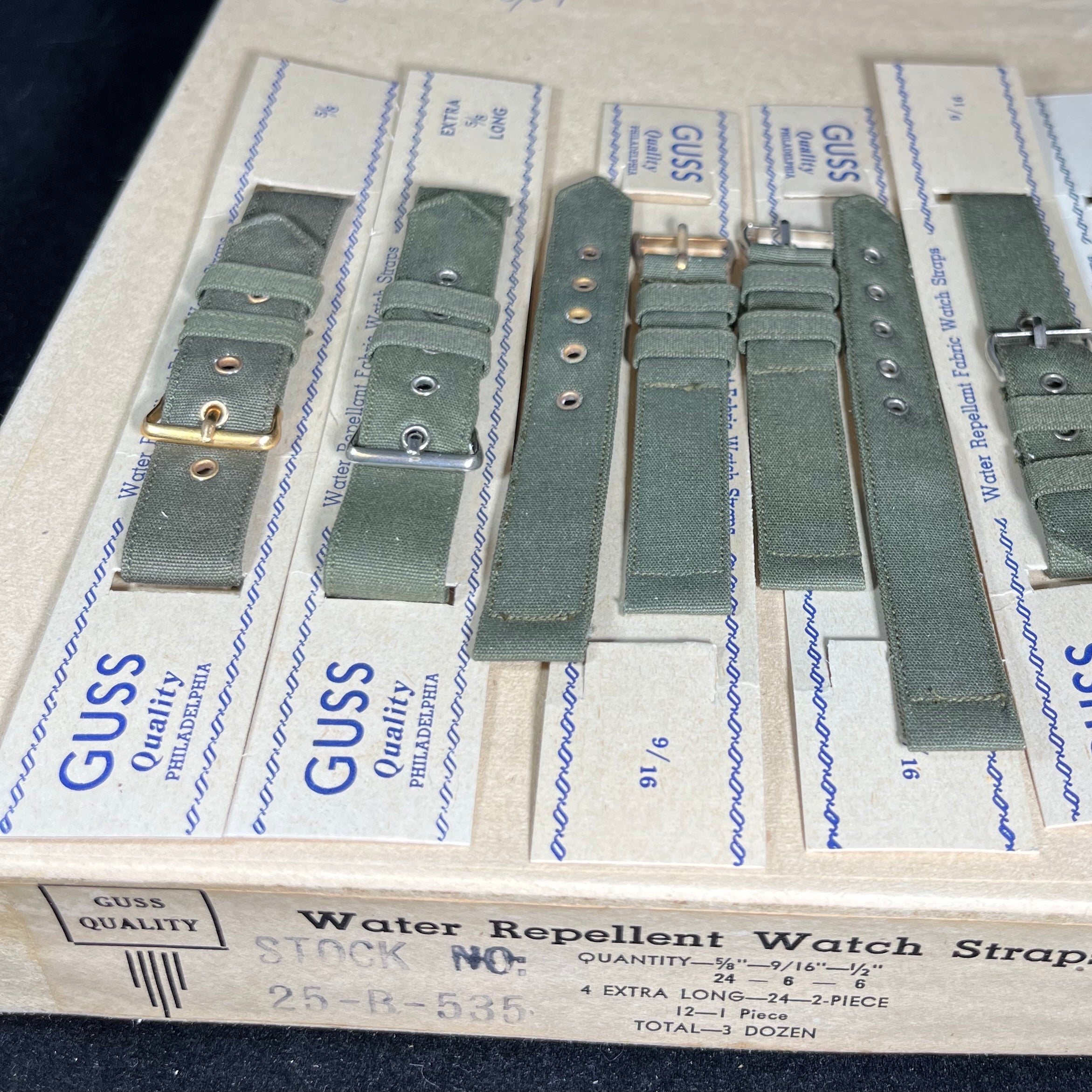 Guss Co 5/8in 16mm WW2 Military Issue Watch Bands – WatchDoc's Vintage ...